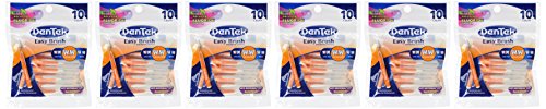 DenTek Easy Brush Interdental Cleaners | Brushes Between Teeth | Standard | Mint Flavor | 10 Count (Pack of 6)