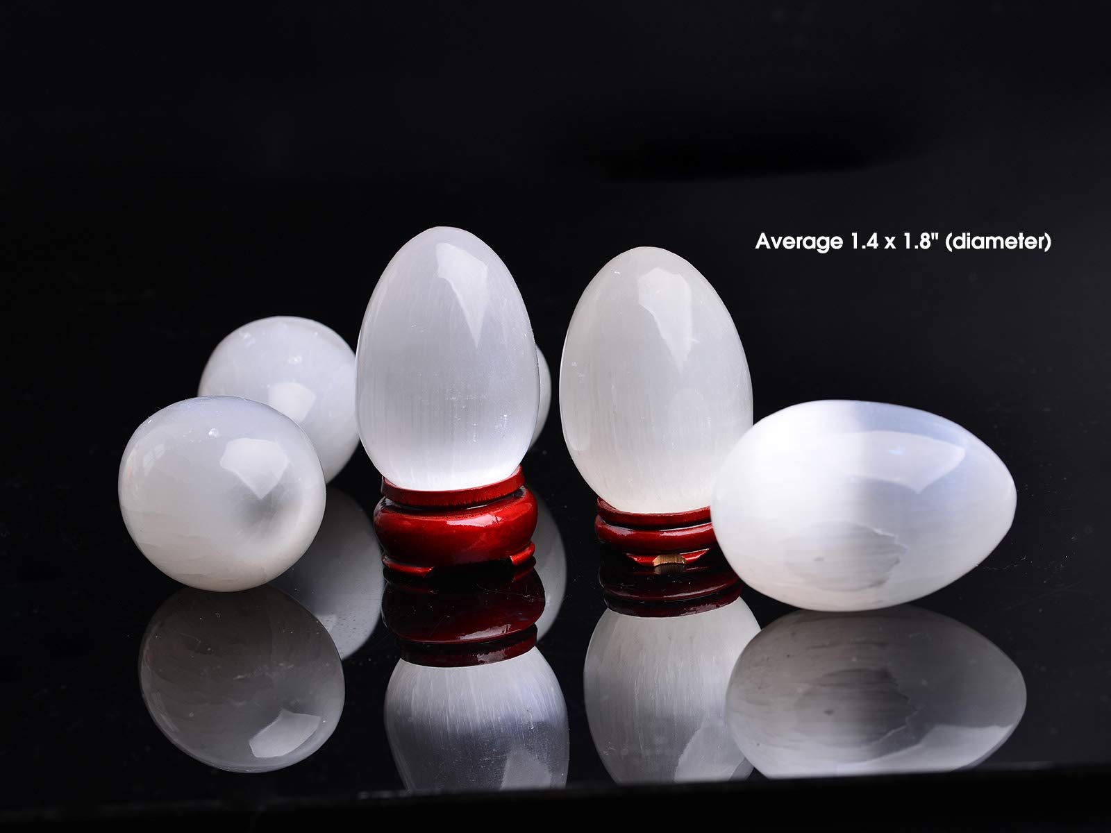 AMOYSTONE 6 Pcs Selenite Crystal Skyscraper Tower Stones White Morocco for Healing, Reiki, Home Decor 2 Inches Height