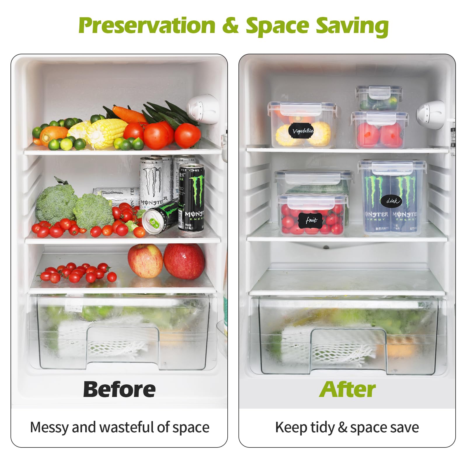 Airtight Food Storage Containers-Leakproof Plastic Meal-Prep Lunch Containers Reusable,Microwave, Oven, Freezer and Dishwasher safe Crisper, 12PCS - (6 lids & 6 Containers,Includes Labels & Pen)