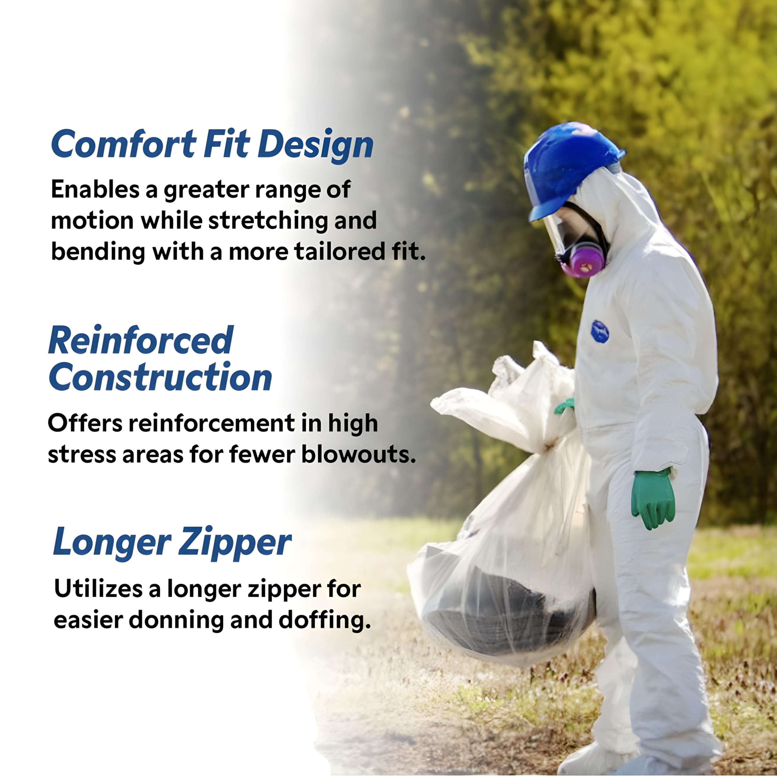 DuPont - TY500SWH00020000 Tyvek 400 TY500S 18-Inch Disposable Protective Sleeve with Elastic at Both Ends, White, Universal Size (Pack of 200)