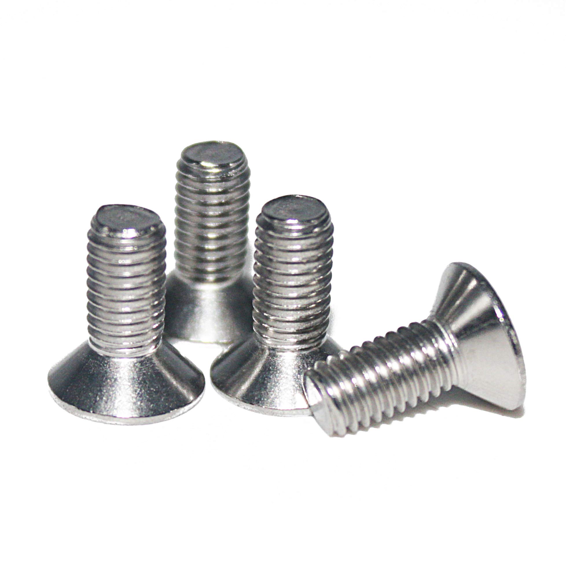 Fullerkreg 18-8 Stainless Steel Hex Drive Flat Head Screw M4 x 0.7 mm Thread, 8 mm Long,Packs of 100