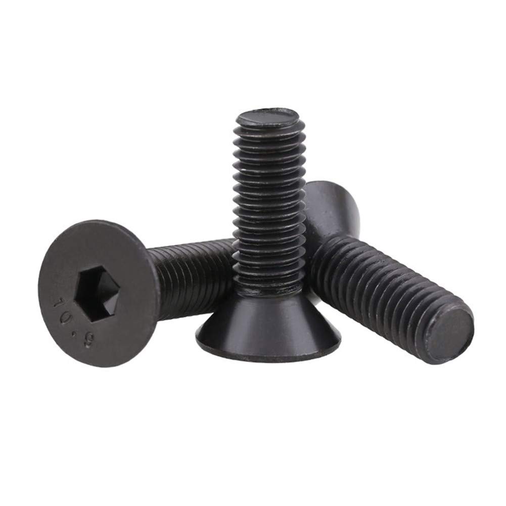 FullerKreg M3-0.5 x 10mm DIN 7991 Hex Drive Class 10.9 Black Oxide Finish Alloy Steel Flat Socket Cap Screw (Pkg of 100)