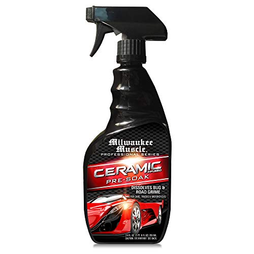 Milwaukee Muscle 24oz wheel rim tire cleaner, brake dust, bug-grime remover with Ceramic, cars auto motorcycle RV boat detailing supplies.