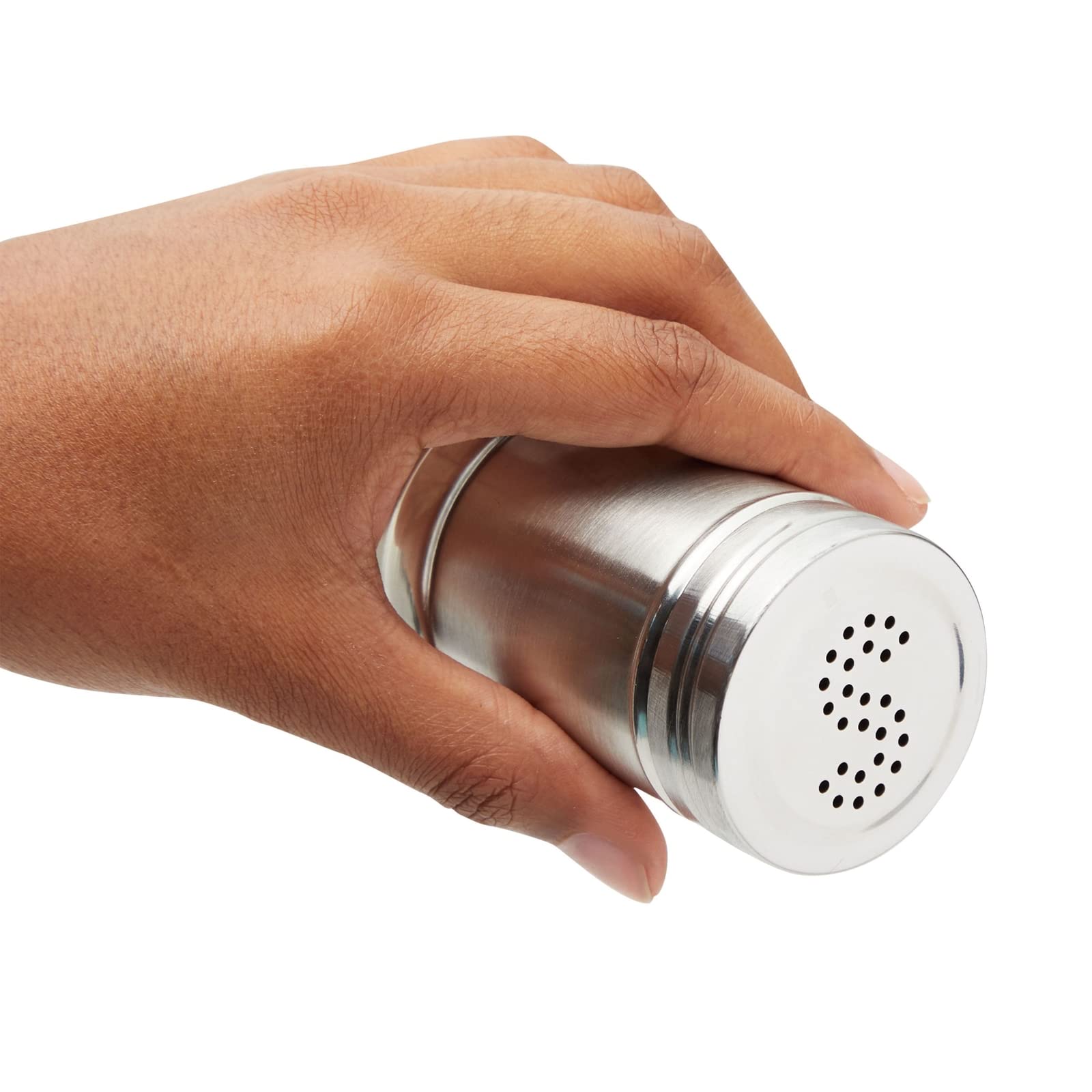 Juvale 2 Ounce Stainless Steel Metal Salt and Pepper Shakers for Kitchen Counter, Dinner Table, Condiments, and Cooking, Refillable, Perforated "S" and "P" Caps (3.5 in)