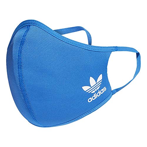 adidas Originals Standard Face Covers 3-Pack, Bluebird, Medium/Large