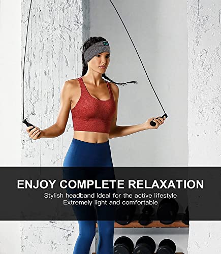 ASMRBAND Sleep Headphones Wireless Sports Headband, Headband Headphones 10Hrs Bluetooth Headband with Soft Cozy Earbuds Comfortable Sleeping Headphones for Side Sleepers, Cool Tech Gadgets Unique Gift