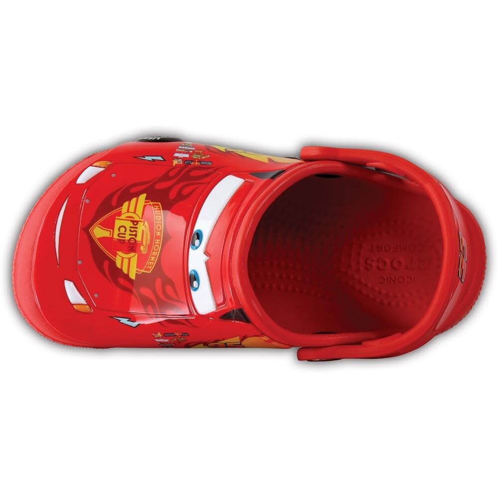 Crocs Kids' funlab Cars K Clog, Flame, 12 M US Little Kid
