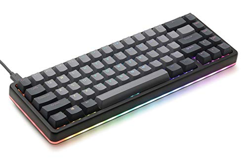 DROP ALT High-Profile Mechanical Keyboard — 65% (67 Key) Gaming Keyboard, Hot-Swap Switches, Programmable Macros, Backlit RGB LED, USB-C, Doubleshot PBT, Aluminum Frame (Kaihua Speed Silver, Black)