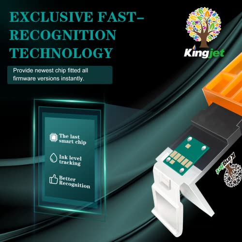 Kingjet Compatible Ink Cartridge Replacement for Canon 280 281 PGI-280XXL CLI-281XXL PGI-280 CLI-281 XXL Work with Canon Pixma TR8520 TR7520 TS6120 TS6220 TS6320 TS8120 TS8220 TS9120 Printer, 5 Pack