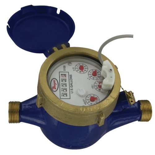 DwyerÂŽ Multi-Jet Water Meter w/Pulsed Output, WMT2-A-C-02-1, 3/4" NPT, 20 GPM, Brass Body