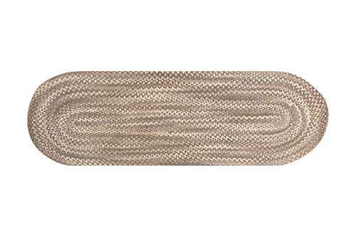 Better Trends Ombre Area Rug, 24" x 72" Runner, Reversible and Durable, 100% Soft Cotton Anti-Fatigue Chenille, Braided Rug for Entryway Living Room, Kitchen - Beige
