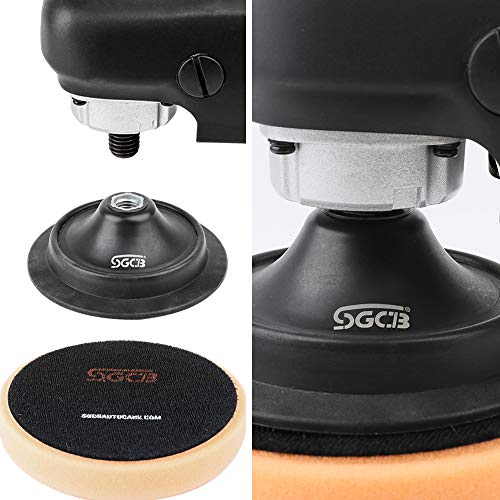 SGCB 5β RO Rotary Flexible Backing Plate, Hoop-and-Loop Face 5/8β Thread PU Soft Backing Pad Used On Rotary Polisher Sander for Sanding Polishing Buffing Finishing