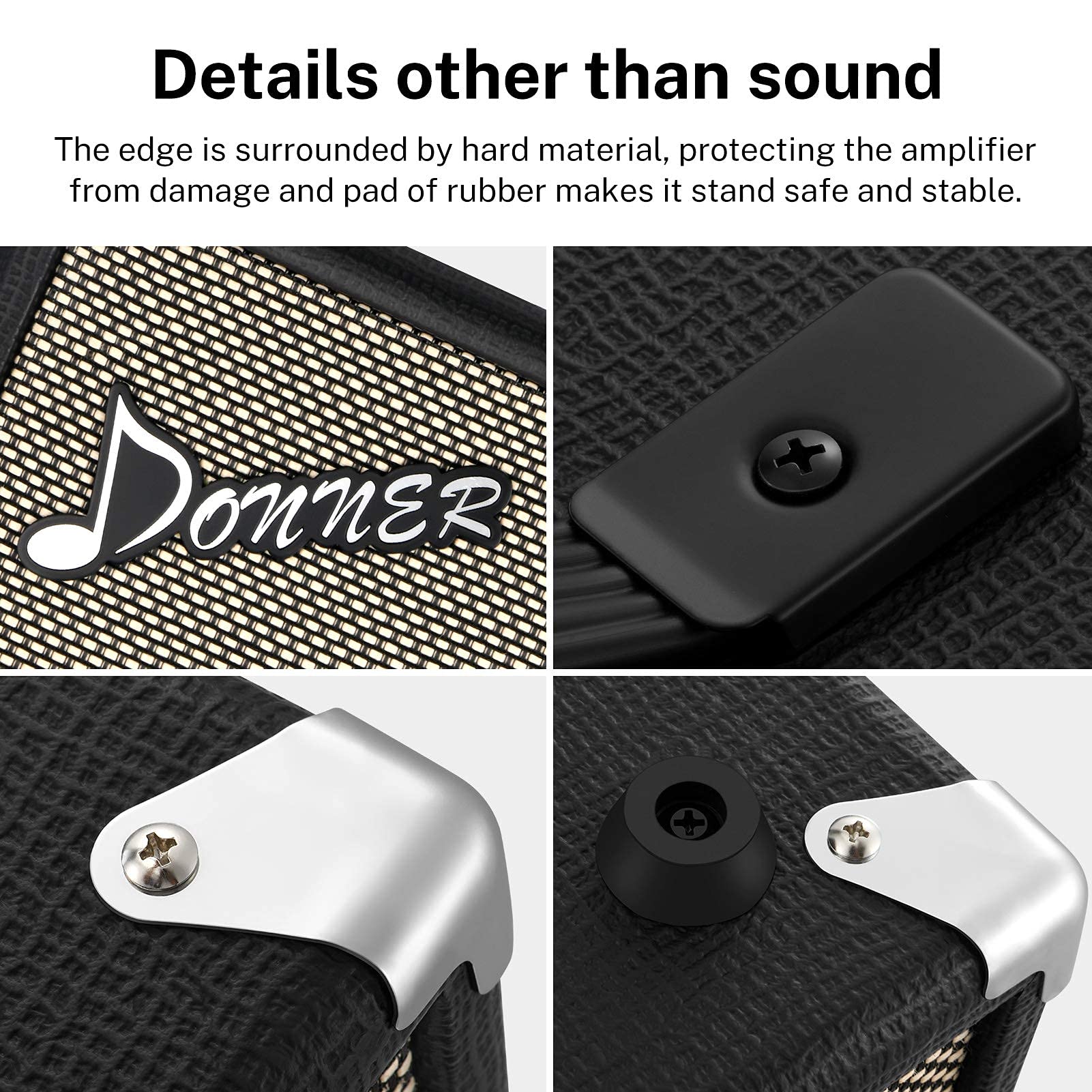 Donner Bass Guitar Amp 30W Electric Bass Combo Amplifier DBA-30 & Electric Guitar Cable 10 ft