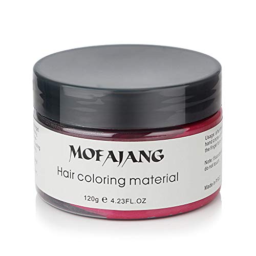 Instantly Color Hair Wax Temporary Hair Color Wax Hair Dye Hair Paint Rose Red Halloween Decorations for Hair Halloween Cosplay Instant Hair Dye Temporary Hair Makeup Wax Party Cosplay