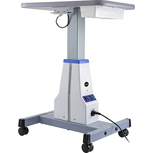 VEVOR Motorized Instrument Table Professional Medical Cart Dental Cart Adjustable Optical Eyeglass Motorized Instrument Work Table for 2 Instruments (A16 22.8"x15.7")