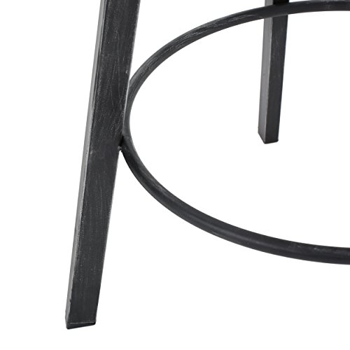 Christopher Knight Home Alanis Firwood Barstool, 39", Black Brush Silver