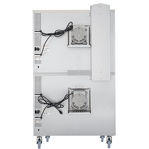 KoolMore 38 in. Full-Size Double Commercial Natural Gas Convection Oven 108,000 BTU With Stacking Kit in Stainless-Steel (KM-DCCO54-NG)
