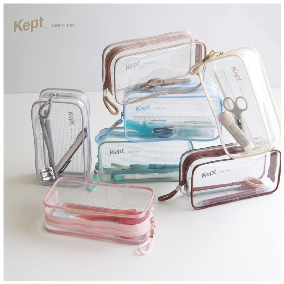 レイメイ藤井 Raymei Fujii KPF Pen Case, Kept Clear Pen Pouch, Light Gray