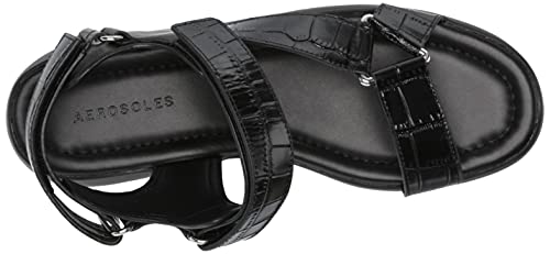 Aerosoles Women's Wave Sport Sandal, Black Croco, 8