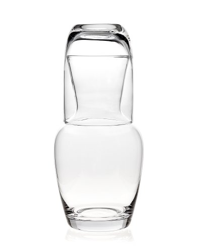 Trinkware Bedside Carafe With Tumbler - Clear Glass - 2 Piece Water Pitcher And Cup Night Set