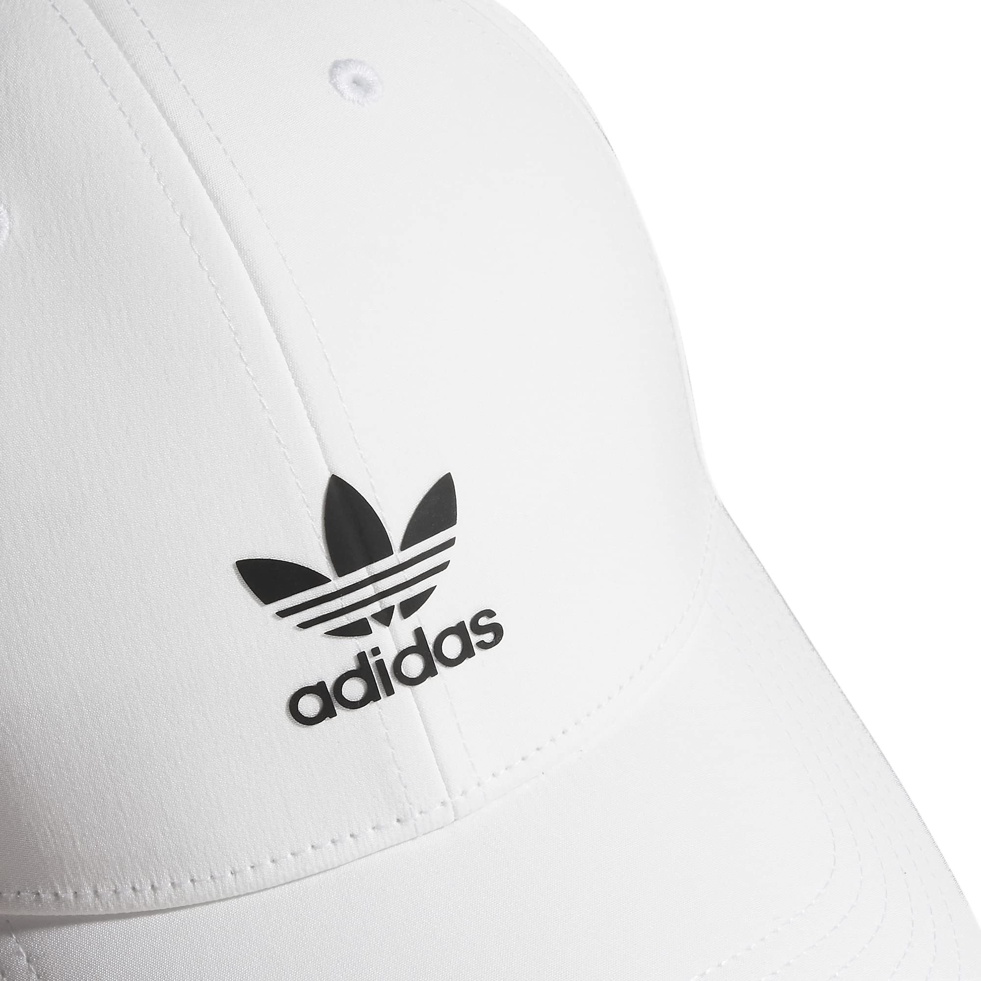 adidas Originals Women's Backless Ponytail Hat Adjustable Fit Baseball Cap, White/Black, One Size