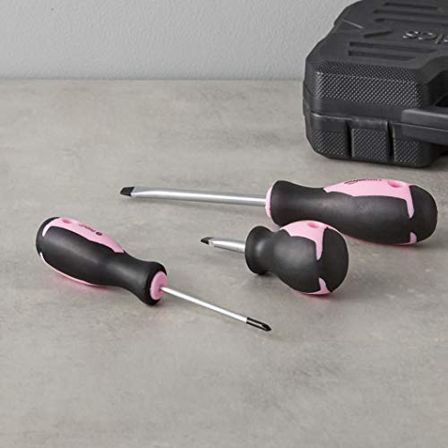 Amazon Basics 12 Piece Magnetic Screwdriver Set, Pink