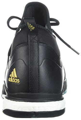 adidas Performance Men's Crazyflight X Mid Volleyball Shoes, Core Black/Gold Met/Icey Blue, 8 M US