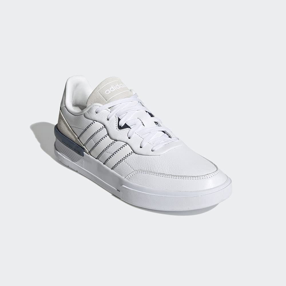adidas Men's Futurecourt Racquetball Shoe, White/White/Sonic Ink, 10