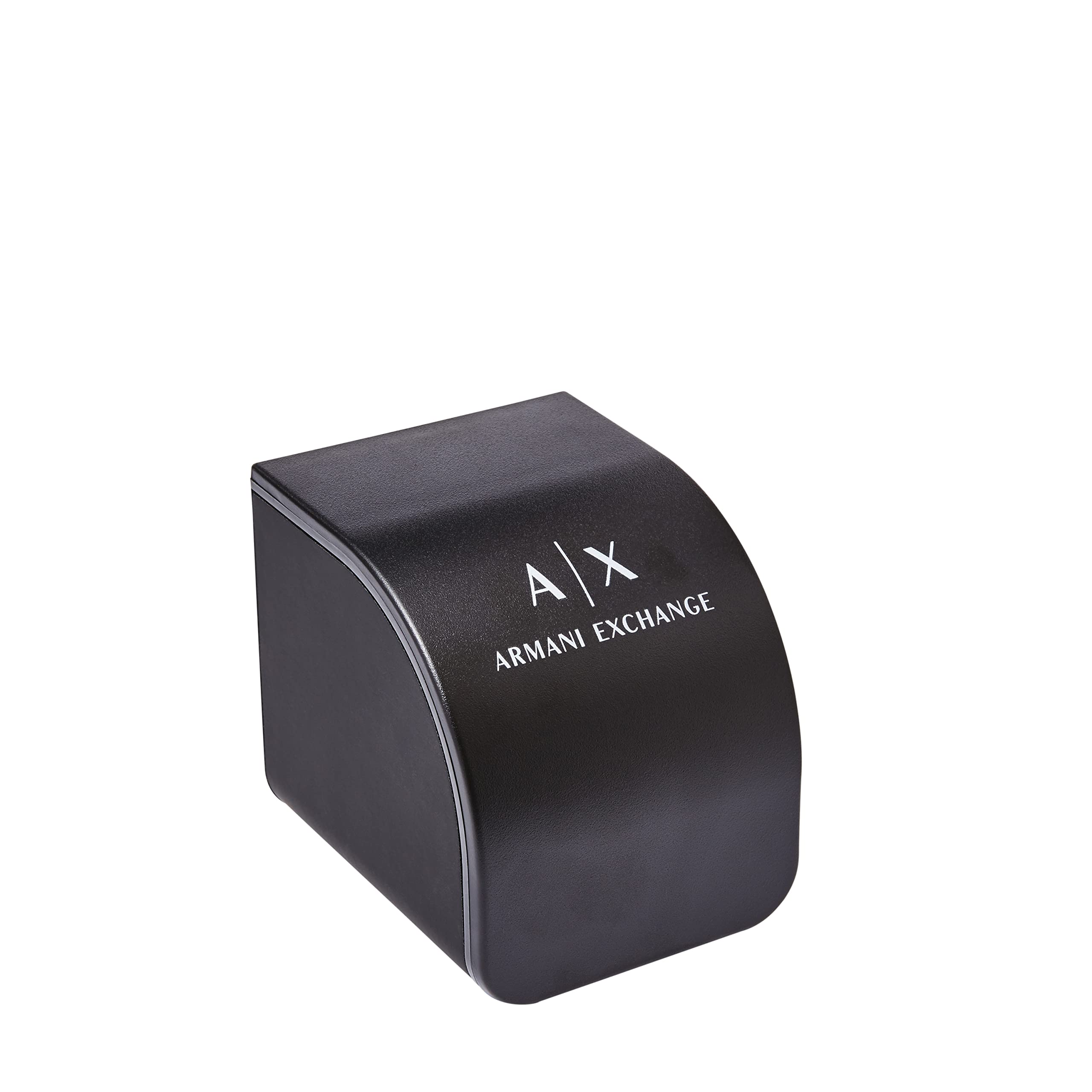 A｜X ARMANI EXCHANGE Men's Stainless Steel and Leather Watch, Color: Black/Brown (Model: AX2706)