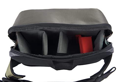 Amazon Basics 2-Way Camera Bag - 14 x 10 x 5 Inches, Green, Solid