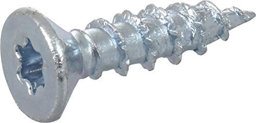 Power Pro Premium One Multi-Material Flat Head Screws, Zinc Plated Steel, Fasten in Wood, Metal, Concrete, Drywall and Plastic, Silver, #8 x ¾ inch, Box of 40 Screws