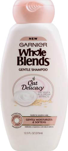 Garnier Whole Blends Gentle Shampoo Oat Delicacy, For Sensitive Scalp, 12.5 fl. oz.