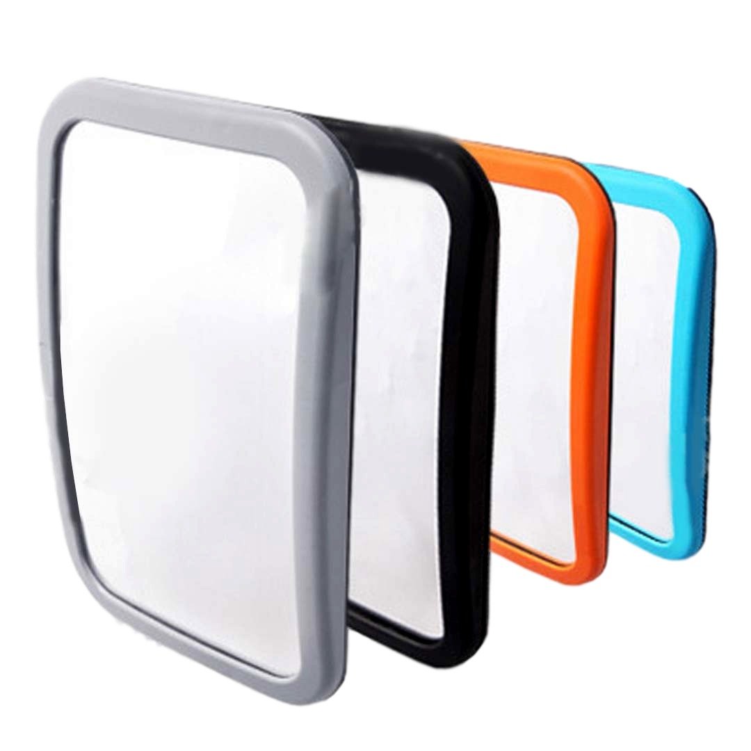 Bixon Baby Safety Mirror Orange – Shatterproof Back-Seat Wide Convex Mirror for Infants; Easy Fitting to Keep Baby in Sight, Clearer View with Allowed Rotation
