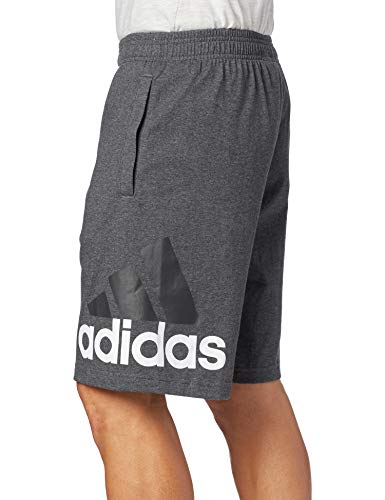 adidas Men's Athletics Jersey Shorts, Dark Grey Heather, Small