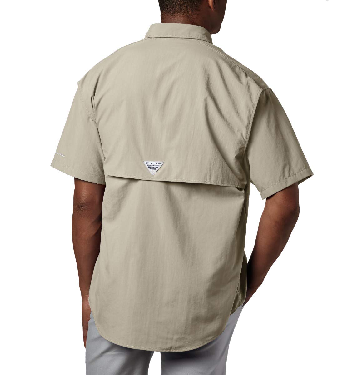 Columbia Men's Bahama II UPF 30 Short Sleeve PFG Fishing Shirt, Fossil, Medium