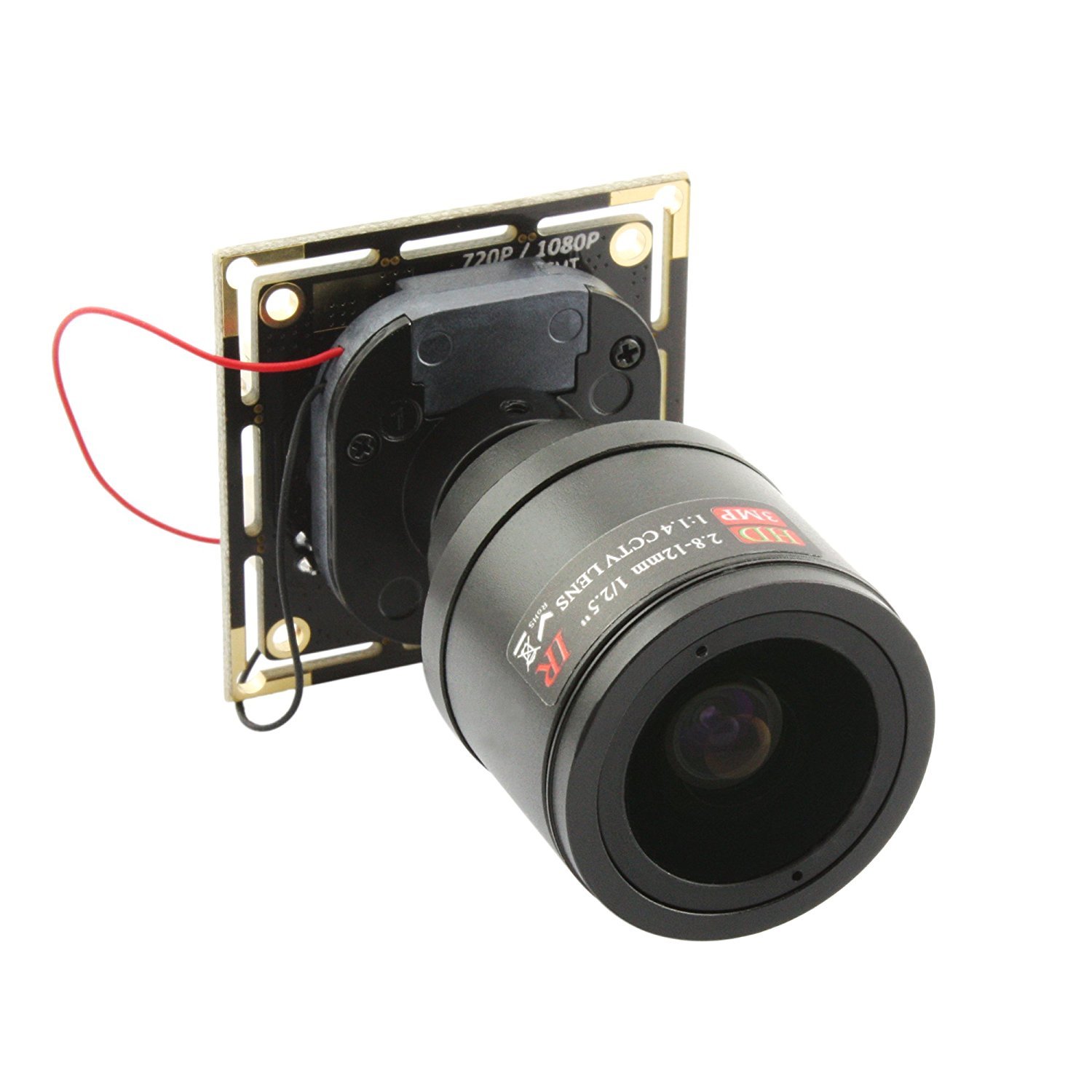 ELP 2mp High Speed USB Camera Module with Manual Zoom Lens Mini 1080p Variable Focus USB Camera for Computer UVC USB2.0 Embedded Video Industrial Webcam Board for Close-up Image
