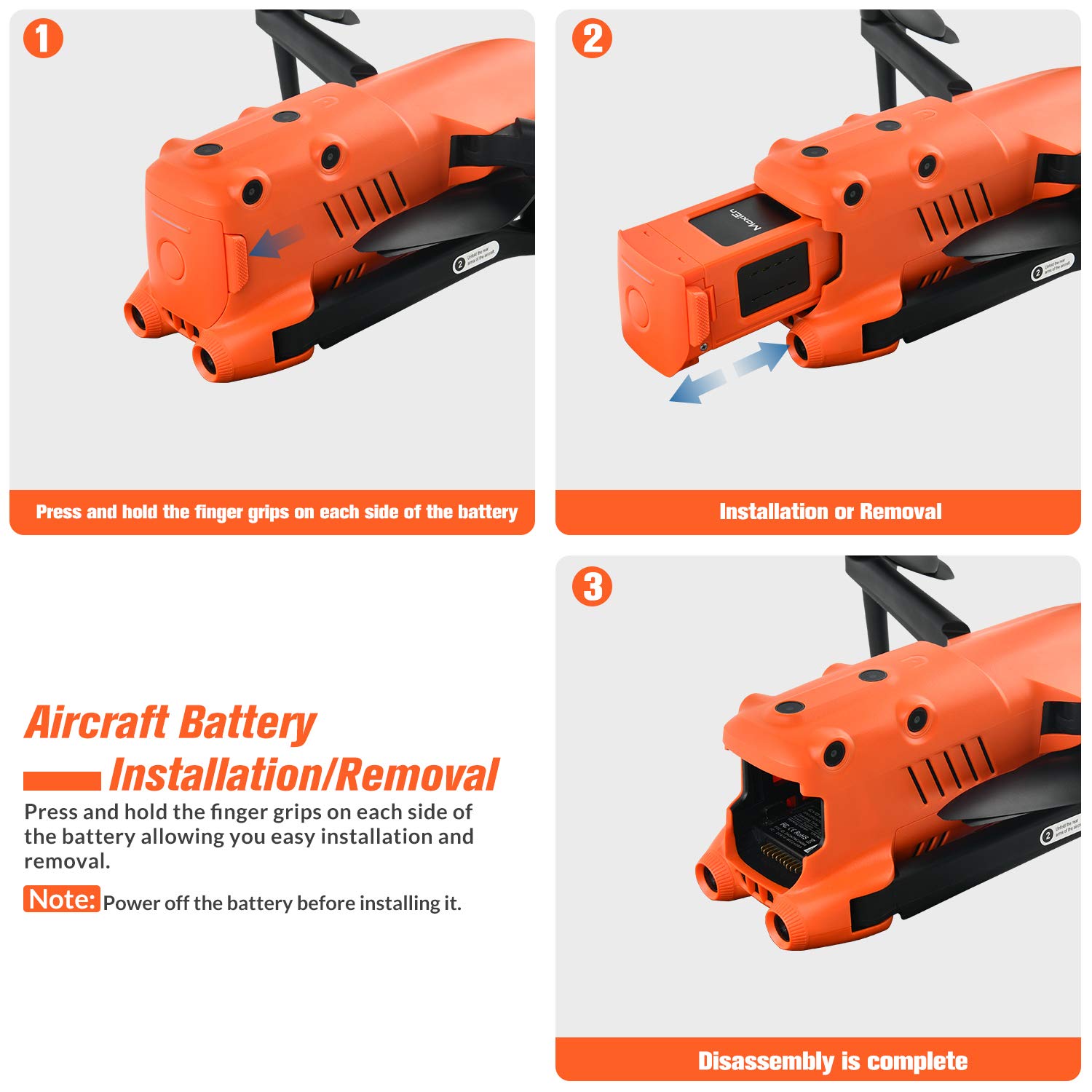 Autel Robotics EVO 2 Battery 7100 mAh 11.55V Smart Battery for EVO II/EVO II Pro/EVO 2 Enterprise/RTK/EVO 2 Dual 640T Drones(V2 & V3), 2025 N-e-w, Orange