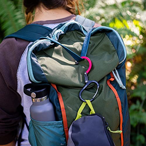 GEAR AID HEROCLIP Carabiner Clip and Hook (Small) For Purse, Stroller, and Backpack, Blue Steel