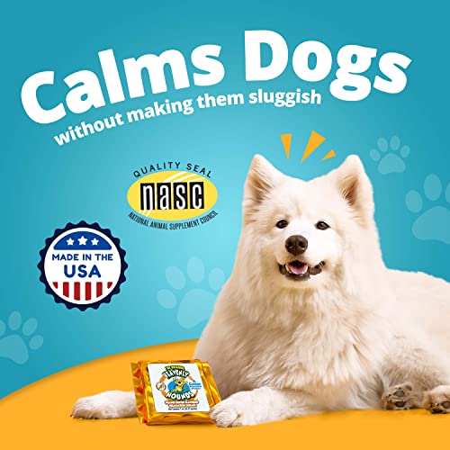 Heavenly Hounds Peanut Butter Chews - Anxiety Relief for Dogs - Natural Ingredients - No Hemp Calming Treats, 2 Oz - Pack of 12