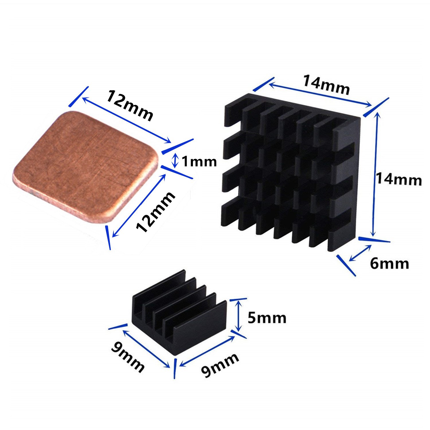 GeeekPi Fan for Raspberry Pi 4, 30x30x7mm DC Brushless CPU Cooling Fan 3.3V 5V with 7PCS Heatsink for Raspberry Pi 4 Model B,3B+,Pi 3 & Pi Zero/Zero W & Retroflag NESPI CASE Plus (2-Pack)