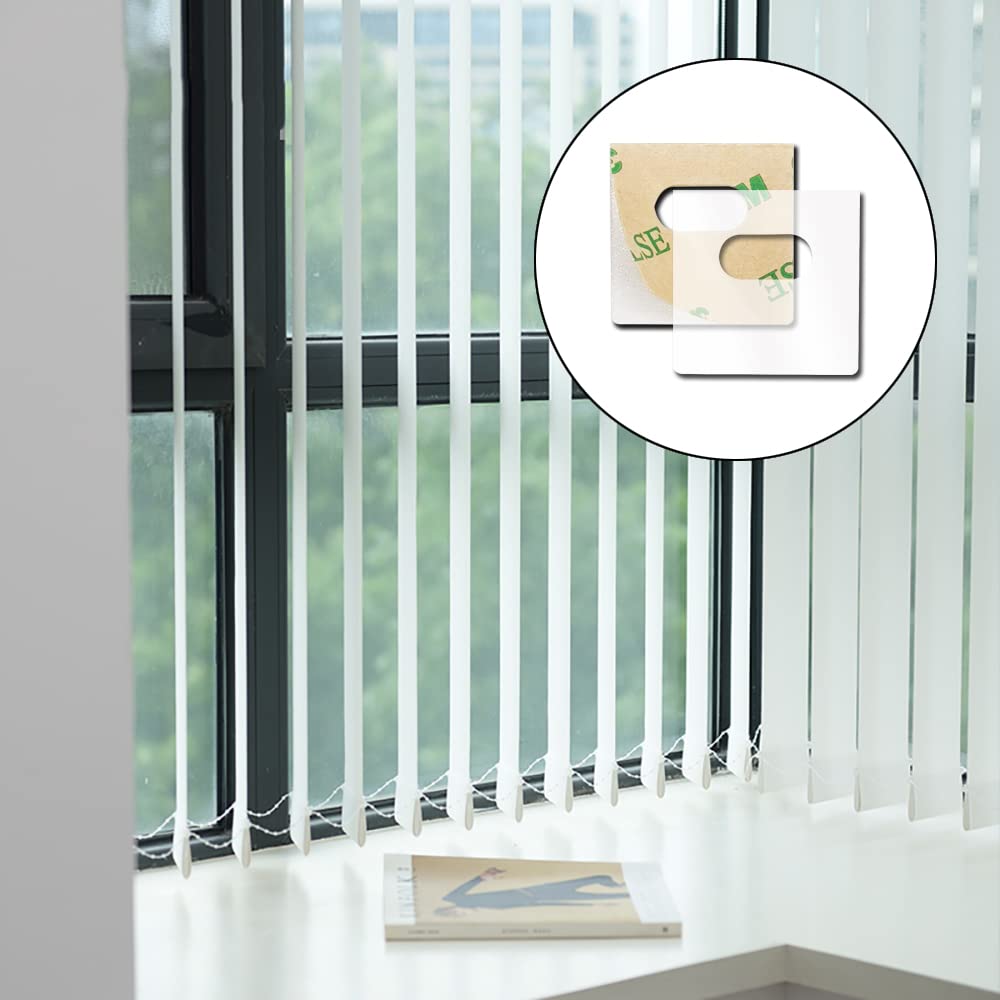 Alamic Vertical Blind Repair Tabs 120 Pieces Vertical Blind Repair Parts Vertical Blinds Replacement Parts Instead of Buying Vertical Blinds Replacement Slats - 60 Sets