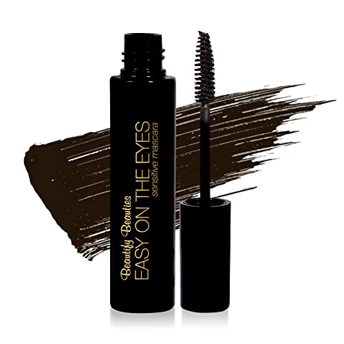 EASY ON THE EYES Sensitive Eye Mascara By Beautify Beauties - Hypoallergenic Mascara For Contact Lens Wearers ā Non-irritating, Fragrance-free Mascara For Natural Looking Lashes- 0.35 oz (Black/Brown)