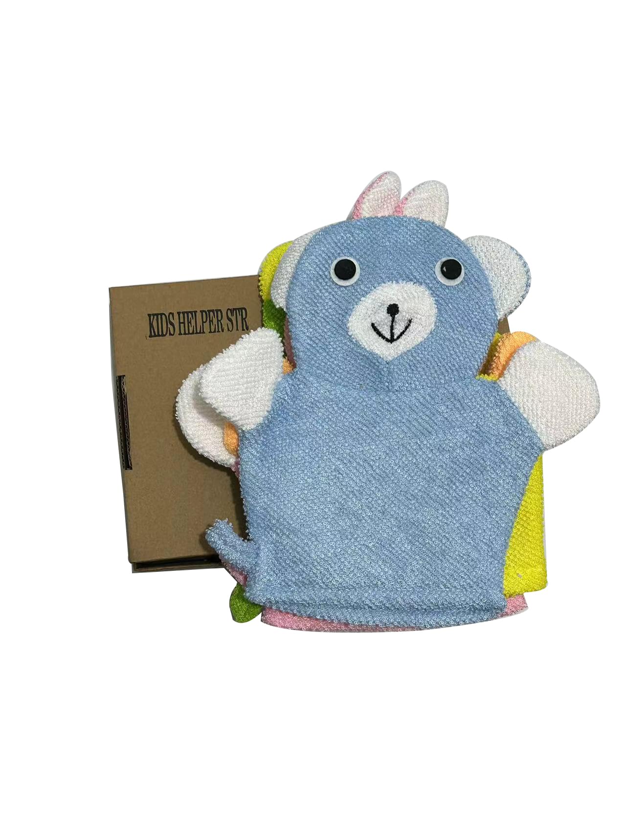 Cute Baby Kids Bath Sponge/Mitt/Glove Set of 4 Cartoon Rabbit/Frog/Duck/Bear