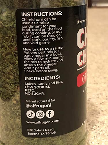Al Frugoni Chimichurri- Original- It's a sauce, a rub, a seasoning/condiment, a marinade