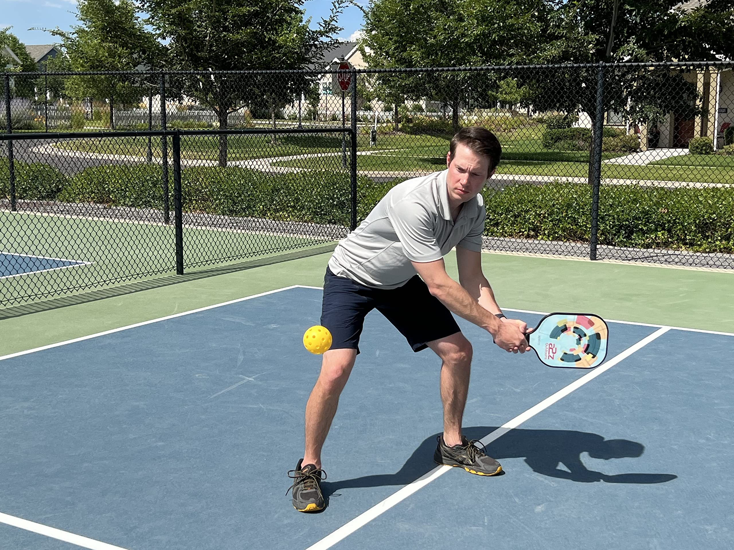 a2z Apeiro Pickleball Paddles Set of 2, Fiberglass Surface, 4 Balls, One Pickleball Bag