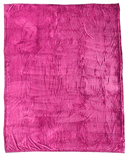 Home Must Haves Solid Hot Pink Affordable Bed Blanket Bedding Throw Fleece Super Soft Warm (Queen), (Hot Pink Blanket 1)