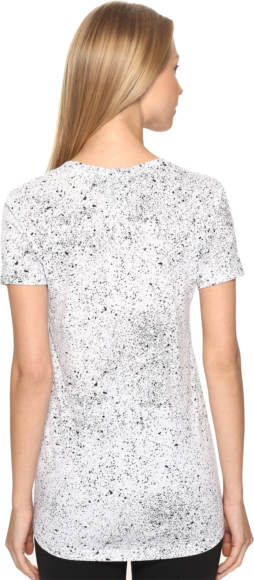 adidas Women's Athletics Flecks Deep V Neck Tee, White, Medium
