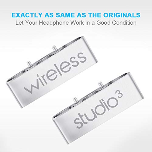 Studio 3 Replacement Parts Hinge Repair Kit Accesories Compatible with Beats by Dre Studio 3.0 Wireless Headphones (Silver)