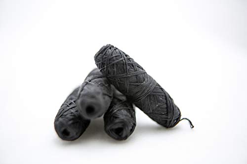 Knotty Floss Refills of Bamboo Activated Charcoal No Knot Floss with Grapefruit Seed Extract - Eco-friendly Vegan - 4 Refill Packs