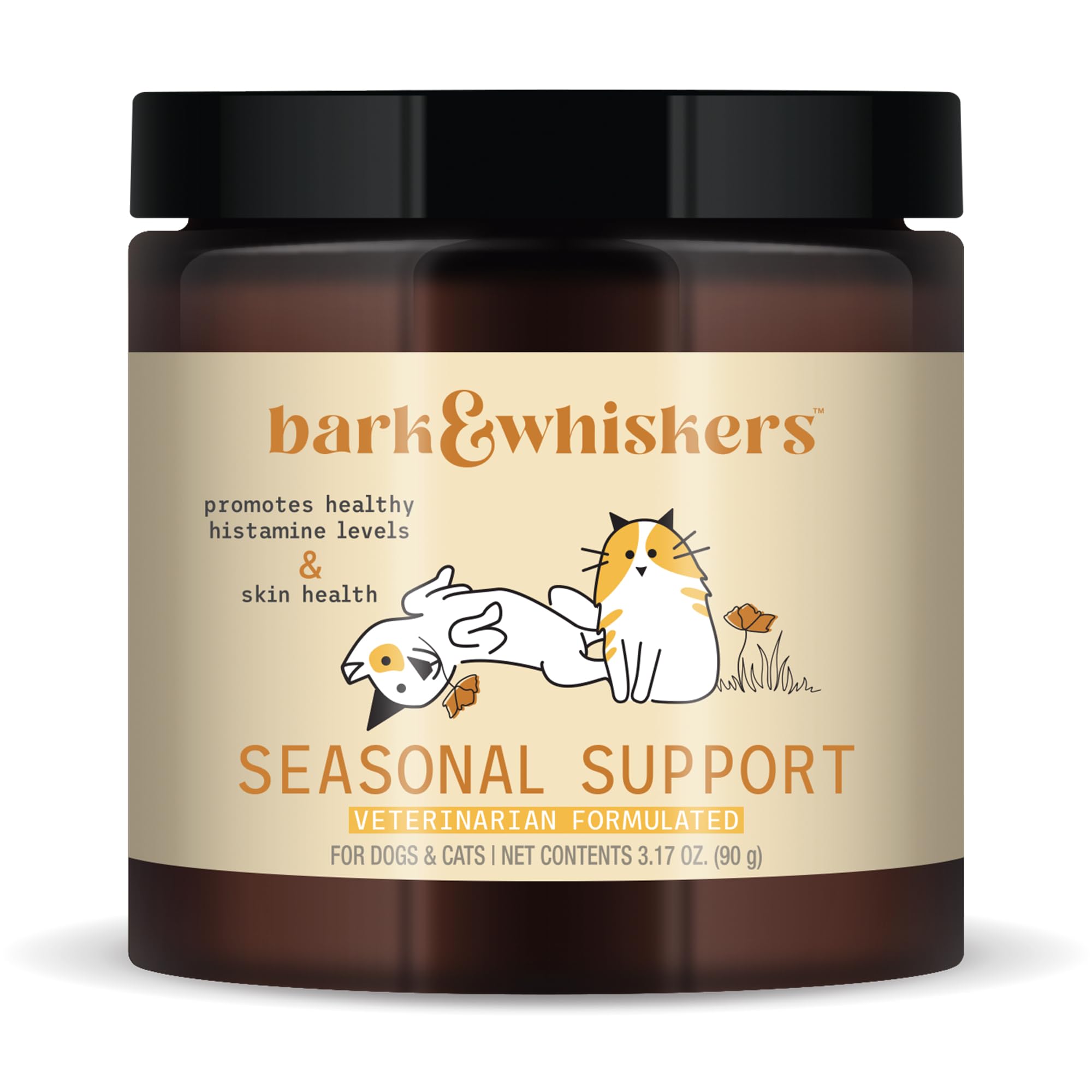 Bark & Whiskers Seasonal Support, 3.17 Oz. (90 g), 90 Scoops, Antioxidant and Immune Support, Veterinarian Formulated, Non-GMO, Dr. Mercola